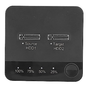M.2 Cloner, SSD Hard Drive Docking Station, Duplicator Dual Bay 1Gbps High Speed Offline Clone M.2 SATA SSD Docking Station for 2230 22242 2260 2280 22110