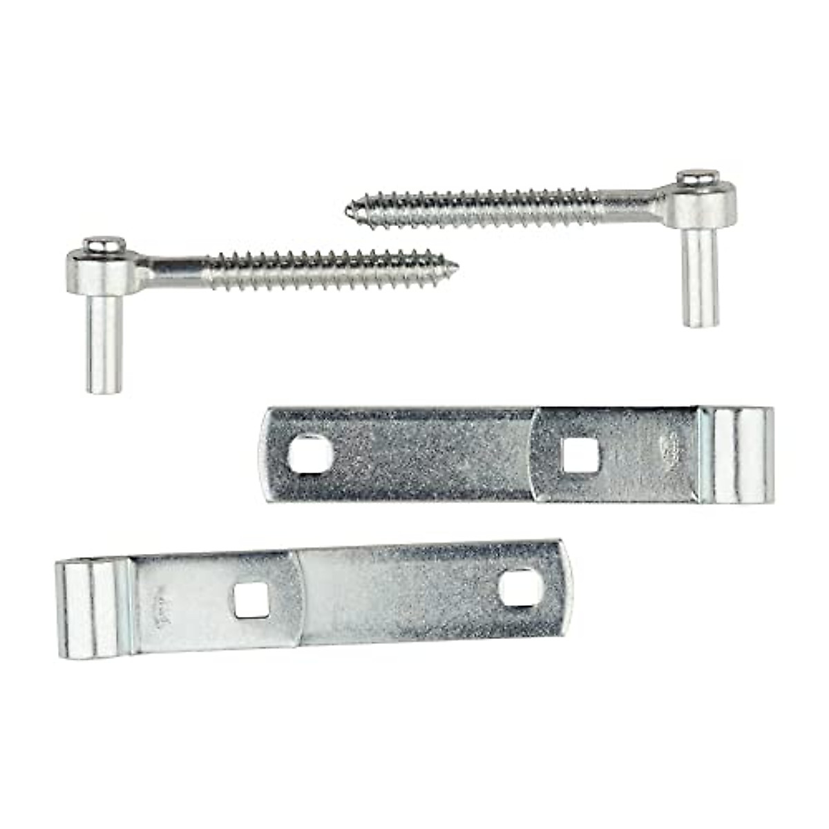 National Hardware N130-005 290BC Screw Hook/Strap Hinges in Zinc plated, 2 pack,6 Inch