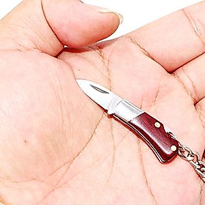 Miniature Gadgets Pocket Knife Collection, Eastern Delights EDC Tiny Multifunction Tool Pendant Decoration (Ebony Folding)