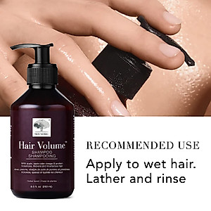 New Nordic Hair Volume Shampoo, Herbal Recipe for Thicker Fuller Hair, Vegan, Clean Ingredients, 8.5 Fl Oz