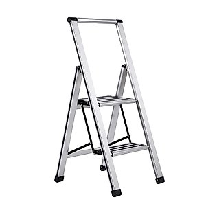 2 Step Ladder | 2 Anti-Slip Steps | Folding Step Stool | 250 lb. Capacity