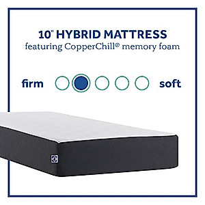 Sealy 10" Hybrid Adaptive Memory Foam Mattress with CopperChill Technology, Cooling Memory Foam Mattress for Pressure Relief, Full