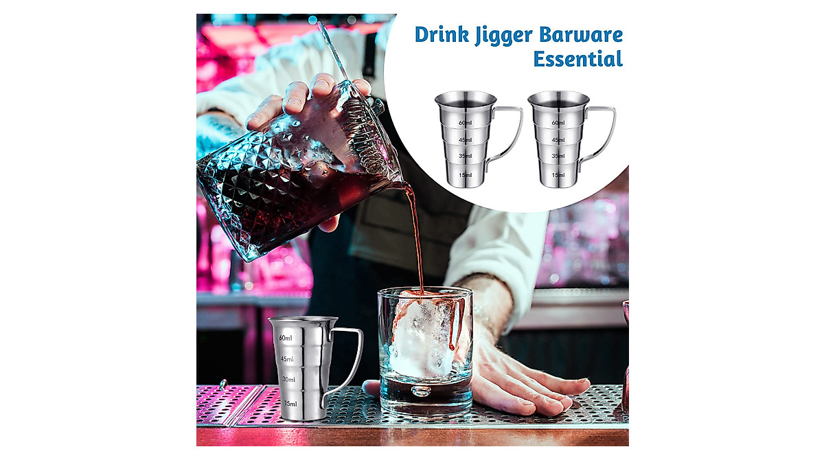 Zeyune 2 Oz Stepped Jiggers - Perfect for Bartenders