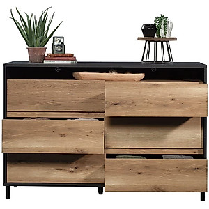 Sauder Acadia Way Modern 6-Drawer Dresser in Raven Oak, Raven Oak Finish