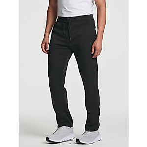 Real Essentials Men's Open Bottom Mens Sweatpant Men Tech Fleece Active Sports Sweat Sweats Athletic Training Pant Track Gym Running Casual Heavy Sweatpants Pockets Pants - Set 5, XL, Pack of 3