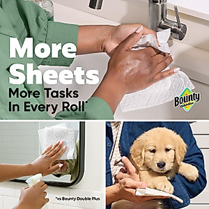 Bounty Quick-Size Paper Towels, White, 8 Family Triple Rolls = 27 Regular Rolls