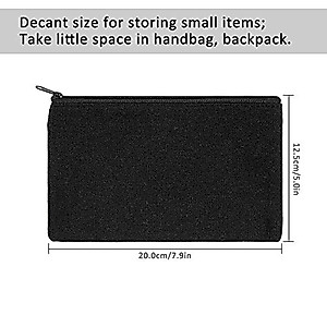12 Pack Blank Canvas Pencil Case Pouch, Blank Makeup Bags for Vinyl Projects Sublimation DIY Your Own Pencil Case, Zipper Canvas Craft Bags, Cotton Multipurpose Pouch Bag, 7.8 x 5 Inch