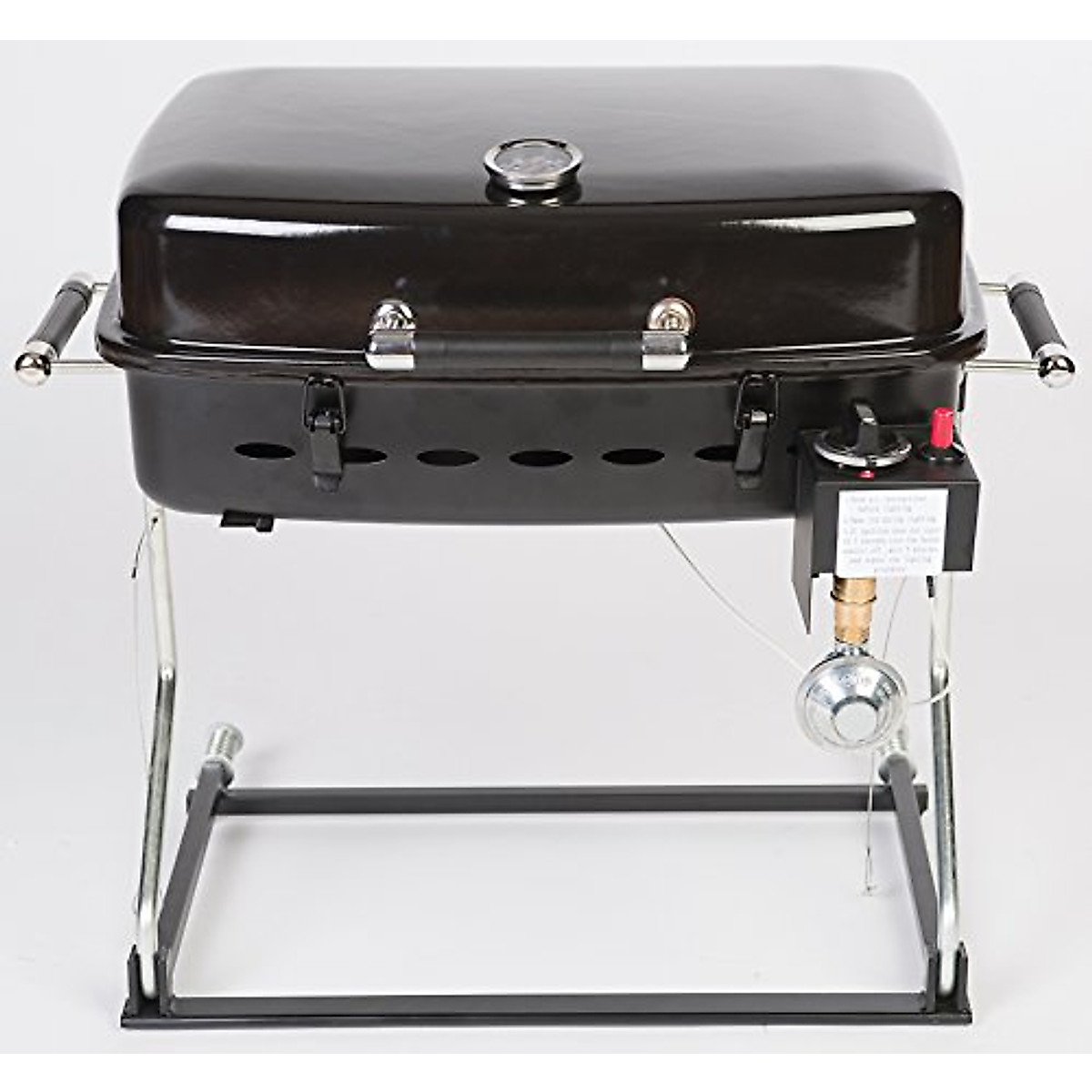 Faulkner 51322 Black Barbecue Grille with Disposable Bottle Adapter