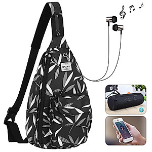 HAWEE Rope Sling Bag for Women Men Casual Cross Body Daypack Backpack Adjustable Strap with Side Pocket Anti-theft for Travel/Sport, Willow