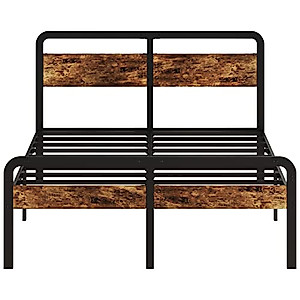 Upcanso California King Bed Frame with Wood Headboard and Footboard, Platform Cal King Bed Frame No Box Spring Needed with Heavy Duty Slats, Easy Assembly