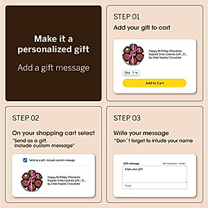 Happy Birthday Chocolate Dipped Oreo Cookies Gift | Olde Naples Hand Decorated Oreo Cookies | Gift Basket 7pc Oreo Cookies Assortment Milk Chocolate (Pink)