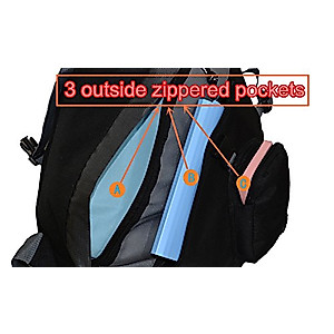 HBAG 20" Crossbody Sling Backpack Single Strap School Travel Sports Shoulder Bag, Black