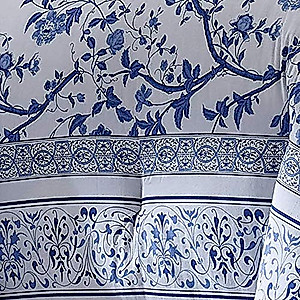 Laura Ashley - King Duvet Cover Set, Reversible Cotton Bedding with Matching Shams, Home Decor for All Seasons (Charlotte Blue, King)