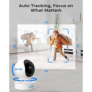 REOLINK indoor security camera E1 Pro 2 Pack Bundle with 2pcs 128GB SD Card, Indoor Camera for Home Security with Phone App, 2.4/5GHz WiFi, Baby Monitor, Pet Camera