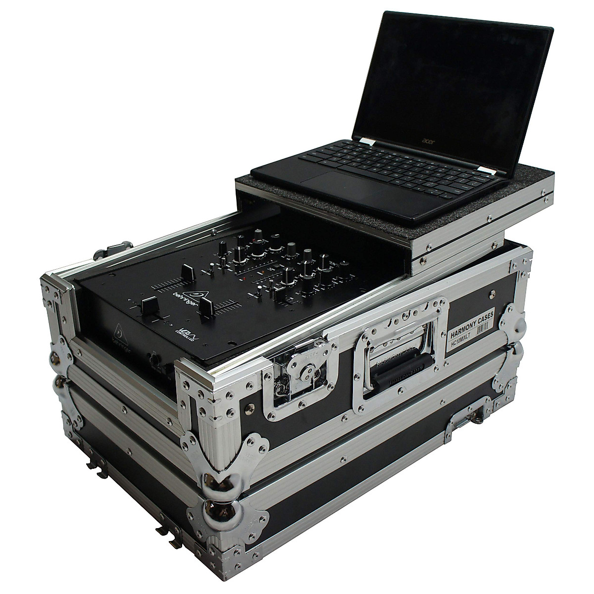 Harmony Audio HC10MIXLT Flight DJ Laptop Glide 10" Mixer Custom Case Compatible with Rane 62