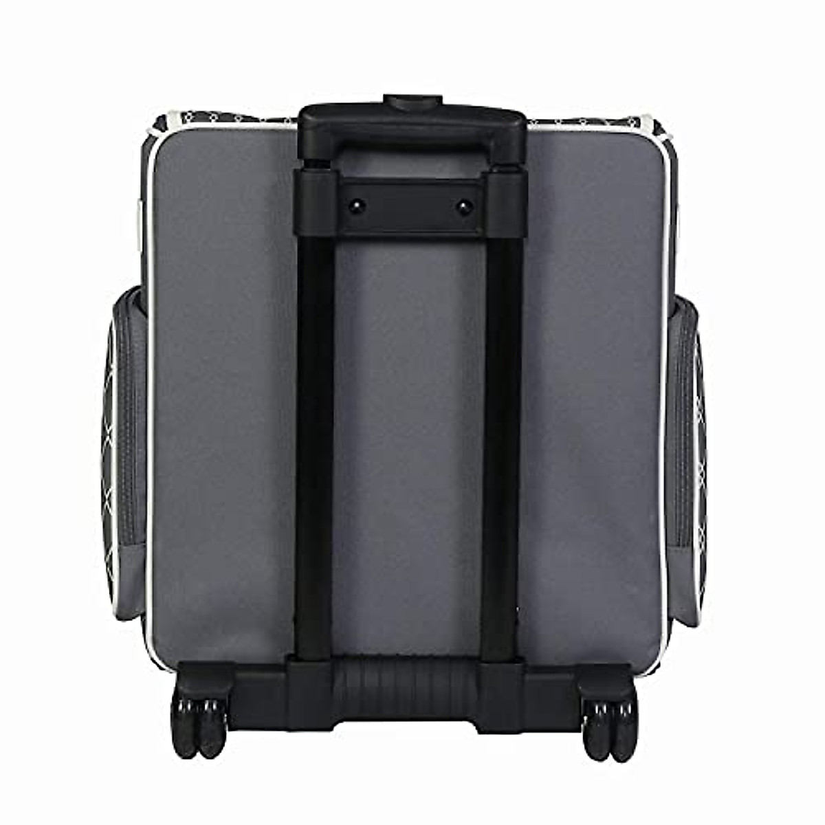 Everything Mary Rolling Scrapbook Storage Tote - Scrapbooking Storage Case for Rings, Paper, Binder, Crafts, Beads, Paper, Scissors - Telescoping Handle with Dual Wheels - Craft Case