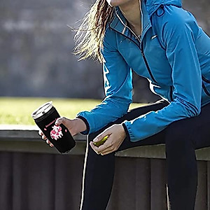 JEOCODY Neoprene Cup Insulator Sleeve Pink Strawberry and Cow Water Bottles Cup Sleeves Non-Slip Drink Sleeves for Camping 30 oz Cold Hot Beverages