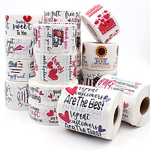 Wailozco 1.5'' Just for You Stickers, Thank You Stickers,Handmade Stickers,Business Stickers,Envelopes Stickers for Online Retailers,Handmade Goods,Small Business,500 Labels Per Roll