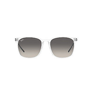 Ray-Ban RB4387 Square Sunglasses, Transparent/Grey Gradient, 56 mm