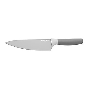 Berghoff Leo Ceramic Coated Non-Stick Chefs Knife with Soft Touch Handle, 19cm, Stainless Steel, Grey, 6.5 x 34 x 2.5 cm