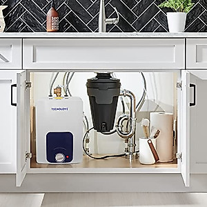 Tecnolove Mini Tank Electric Water Heater UL Listed, 1.32 Gallon (MT15) Under Sink Water Heater for Point of Use, 120V Corded Wall or Floor Mounted