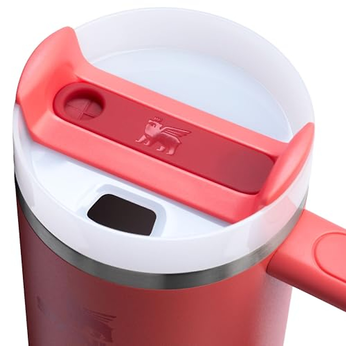 Stanley Quencher H2.0 Tumbler with Handle and Straw 30 oz | Flowstate 3-Position Lid | Cup Holder Compatible for Travel | Insulated Stainless Steel Cup | BPA-Free | Hot Coral