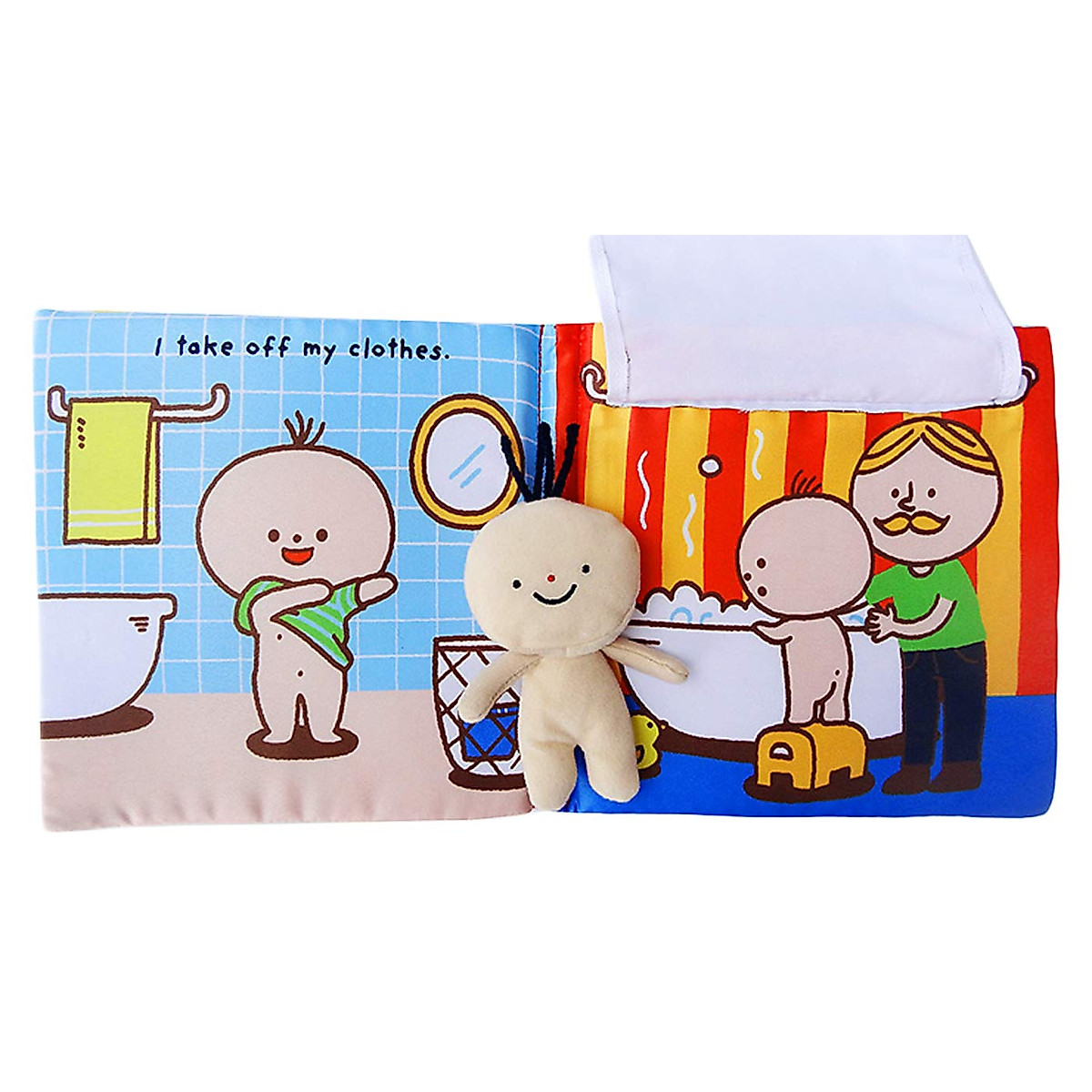 Xiaoyu Soft Books for Newborn Babies, Soft Activity Baby Book, Educational Toy for Boy & Girl, Touch and Feel Activity, Bedtime Story, Bath