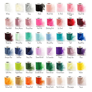 3" Premium Tulle Fabric Roll for Crafts, Wedding, Party Decorations, Gifts - Black 25 Yard Spool