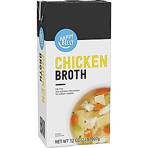 Amazon Brand - Happy Belly Chicken Broth, 2 pound (Pack of 1)
