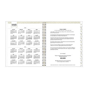 2023-2024 Day Designer Monthly Planning Calendar, 8" x 10", Elle Blue Frosted, July 2023 to June 2024, 142488