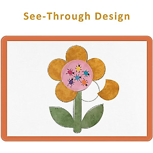 Applique Fusing Mat,14" x 18"Applique Pressing Sheet with See-Through Design for Arts Crafts Creation,Silicone Mat for Applique,Including Bonus Teflon Coated Pressing Sheet and Silicone Iron Rest Pad