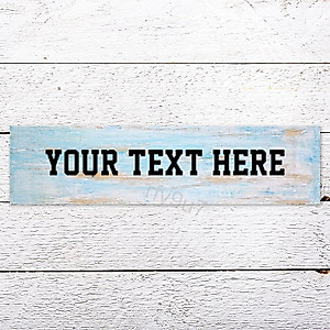 rfy9u7 Personalized Wooden Sign Plaque Custom Family Name Sign, Ready to Hang Wall Art, Front Door Decor, Farmhouse Home Decor for Bedroom Living Room Kitchen Garden Custom Gifts 4x16 Inch