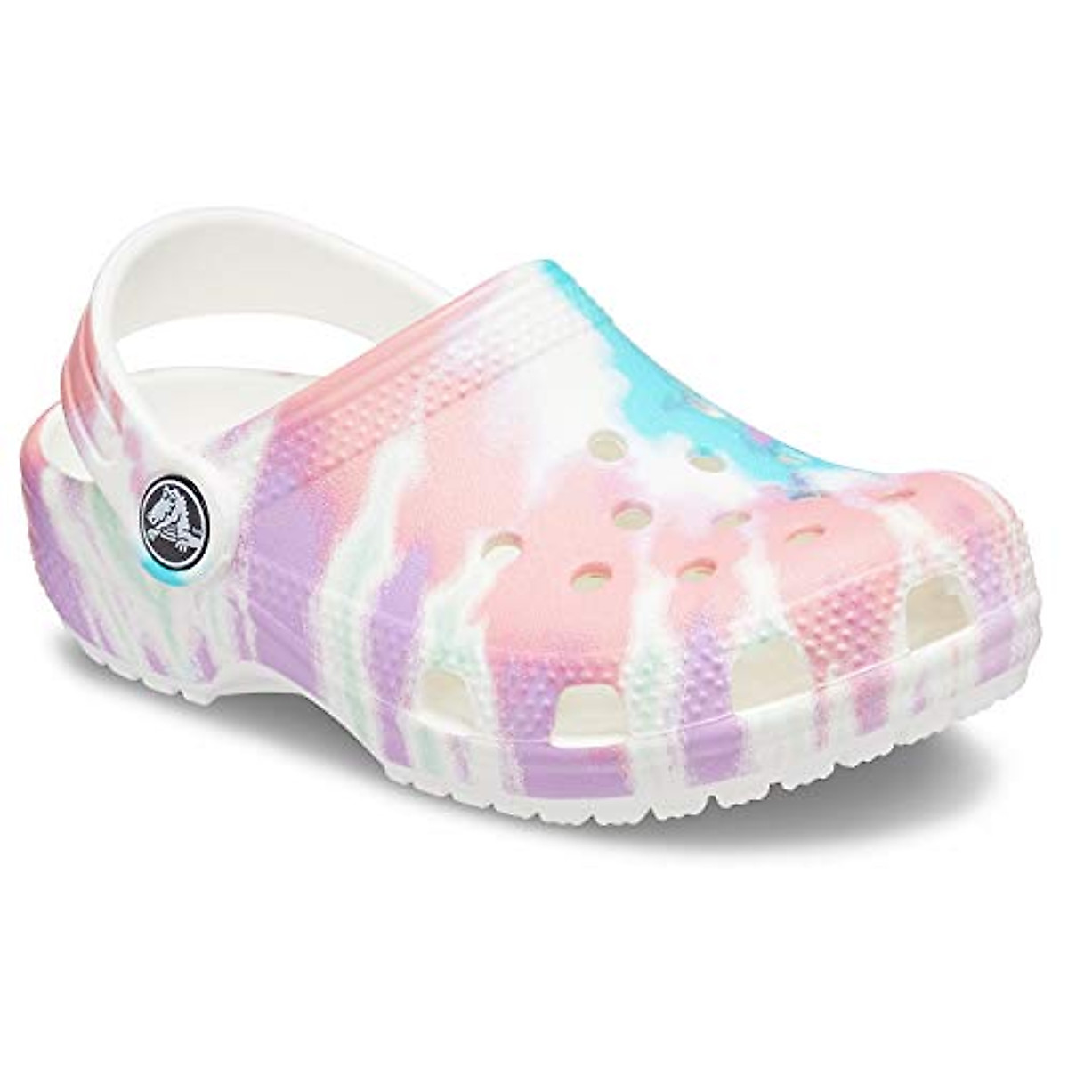 Crocs unisex child Classic Tie Dye Clog, Fresco/Multi, 6 Big Kid