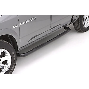 Lund 23073783 Black Steel 3" Round Bent Nerf Bars for 2009-2018 Dodge Ram 1500 Quad Cab