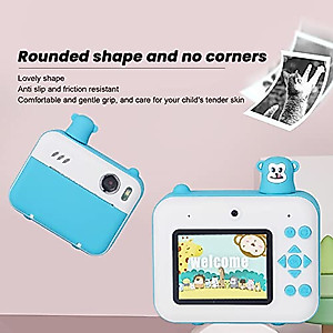Kids Print Camera, HD 1080P Dual Lens Printing Camera Thermal 2.4in LCD Screen USB Port for Home