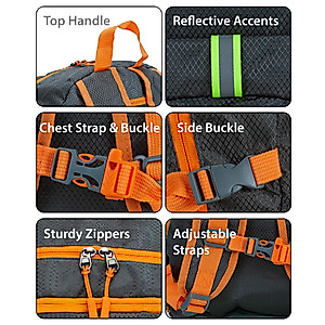 Rockland Packable Stowaway Backpack, Charcoal, Large