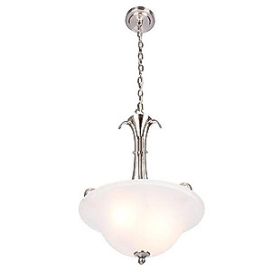 Hampton Bay 19710-000 Santa Rita 2-Light Brushed Nickel Inverted Pendant