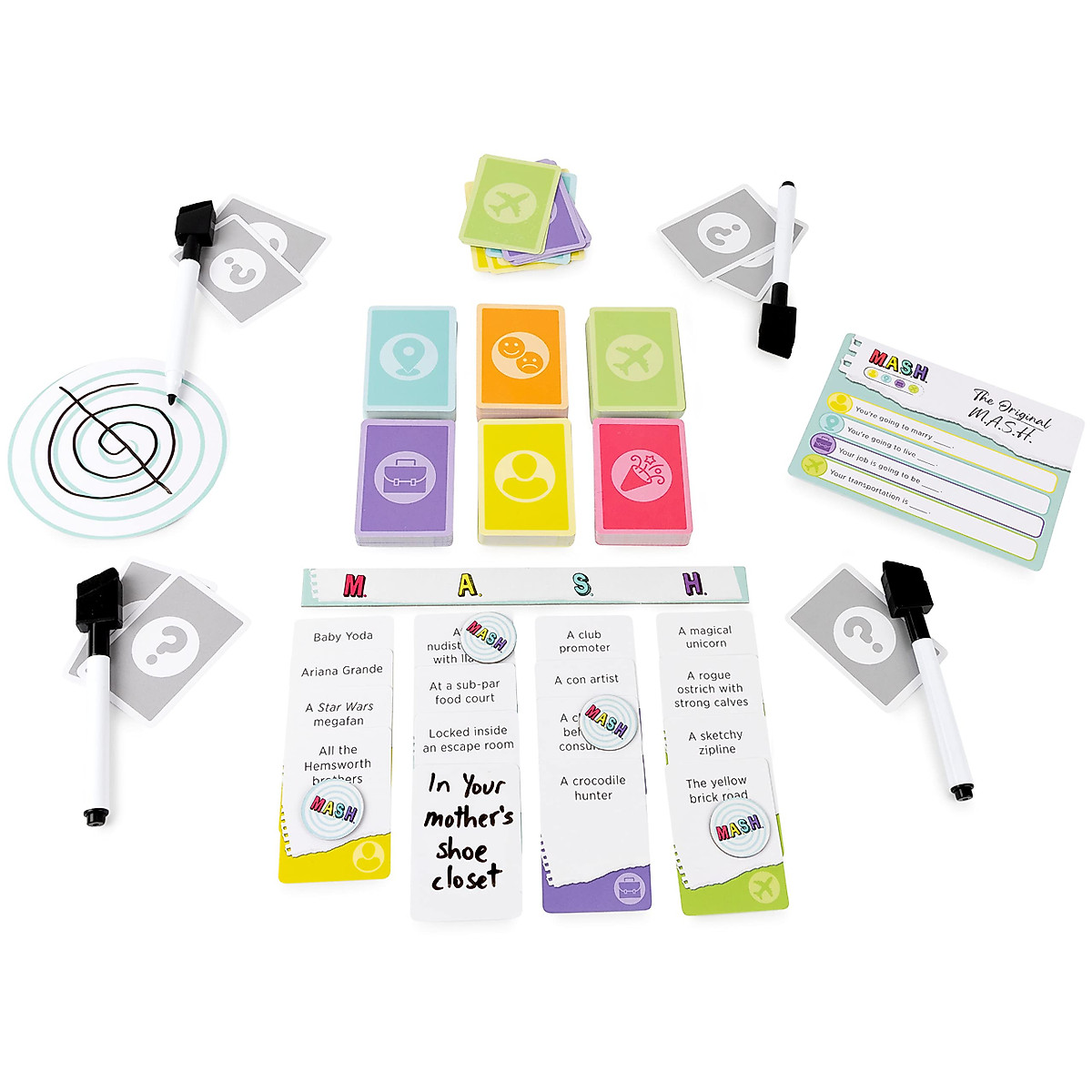 Spin Master Games MASH, Fortune Telling Adult Party Game, for Ages 17 and up