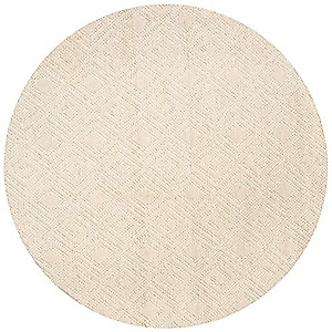 SAFAVIEH Vermont Collection 8' Round Ivory VRM212A Handmade Premium Wool & Cotton Area Rug