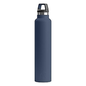 RTIC 26 oz Vacuum Insulated Water Bottle, Stainless Steel Metal, Double Wall, BPA Free, for Hot and Cold Drinks, Navy