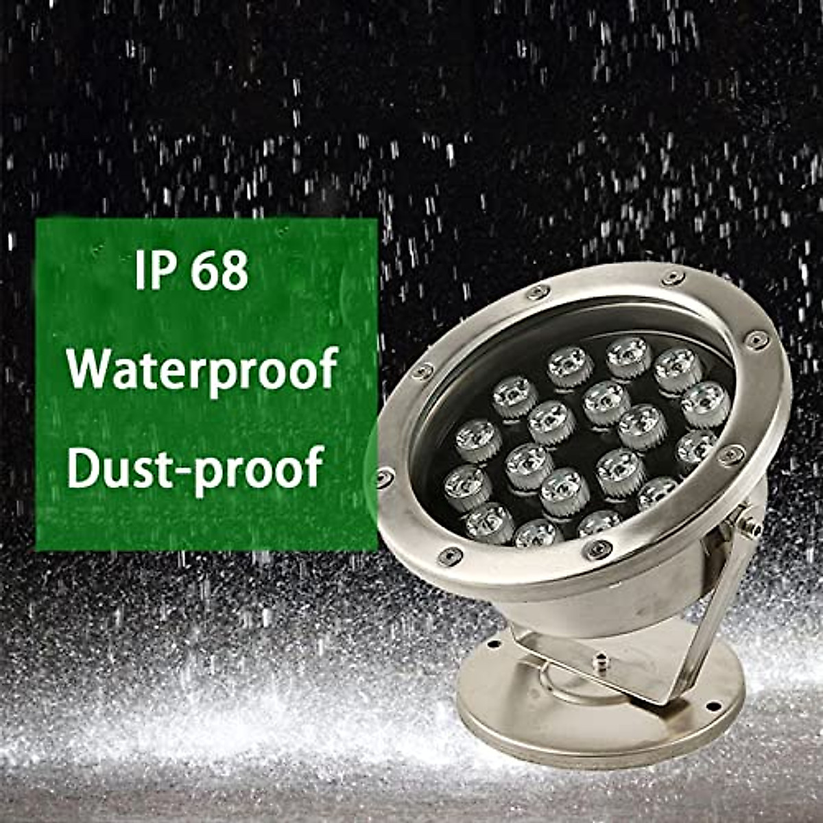 Saturey Underwater Pond Lights LED Underwater Light 3W 6w 9W 12W 18w 24w 36w RGB Night Lamp Outdoor Garden IP68 Submersible Swimming Pool Party Landscape DC 12V 24V Pool Lights