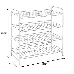 Whitmor, White, 4 Tier, Closet Shelf
