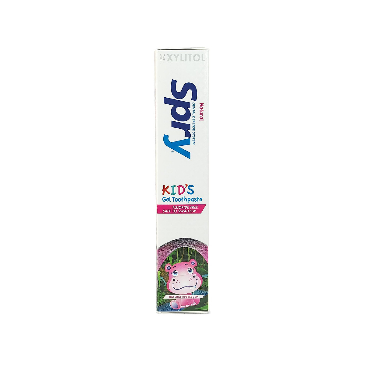 Spry Xylitol Toothpaste for Kids 5oz. Fluoride Free Toothpaste, Teeth Whitening Kids Toothpaste with Xylitol, Natural Breath Freshening, Mouth Moisturizing Ingredients, Bubble Gum (Pack of 1)