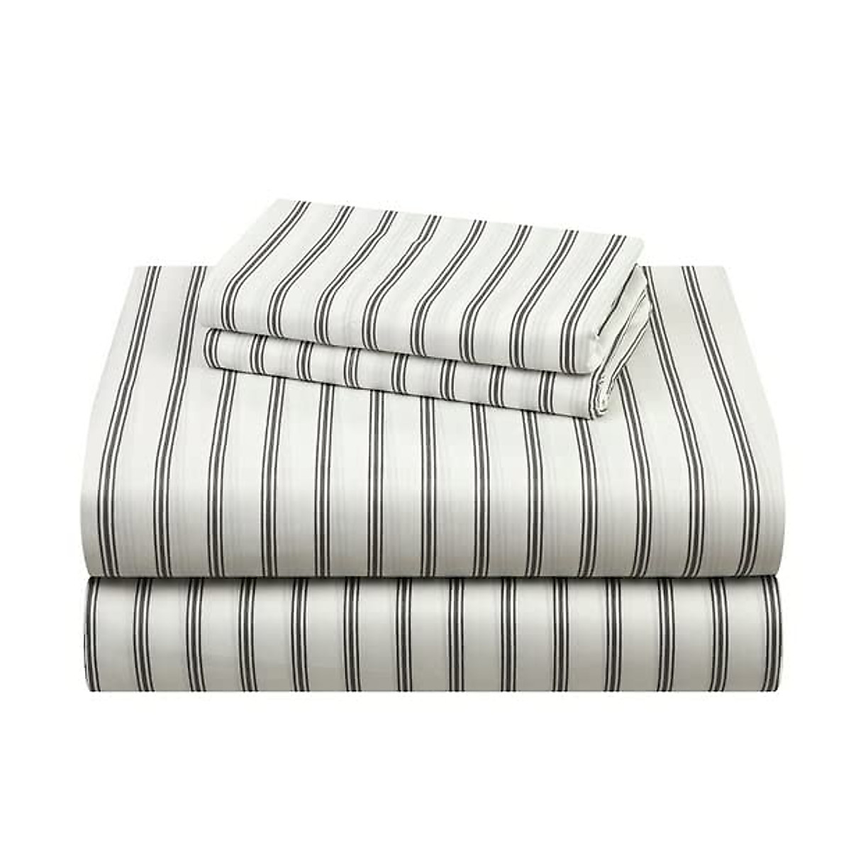 SHARPER IMAGE 9-Piece Grey Down Alternative Pintuck Bed in a Bag Set, Queen