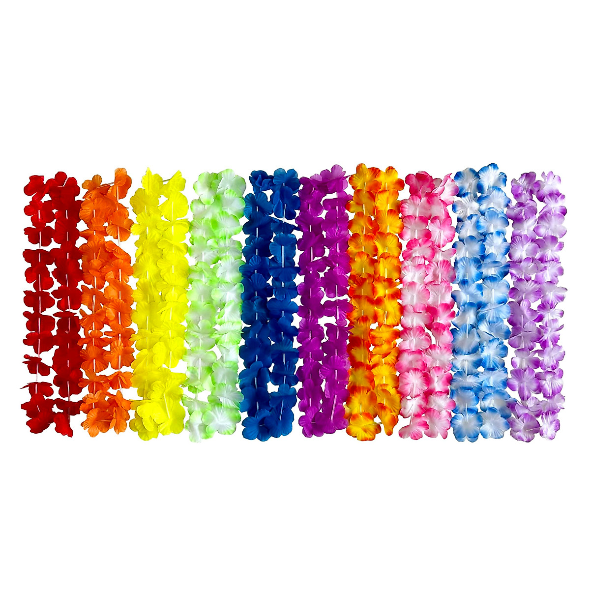 swufelKu Hawaiian Luau Leis 50PCS for Adults and Kids Party Favour Supplies Decoration
