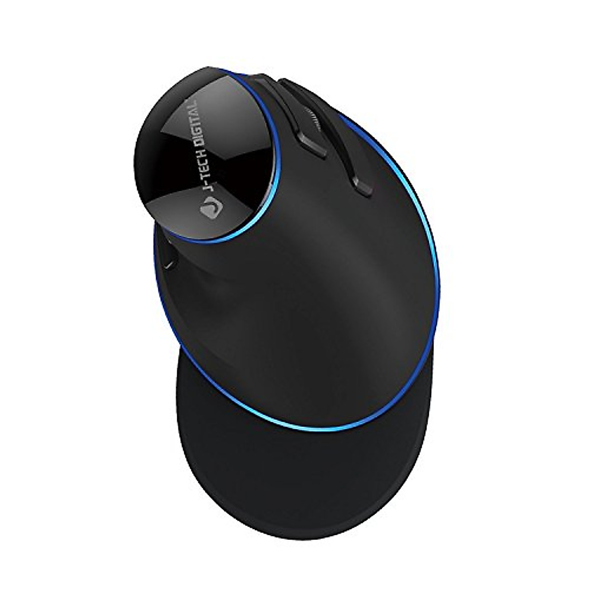 J-Tech Digital Wired Ergonomic Vertical USB Mouse with Adjustable Sensitivity (600/1000/1600 DPI), Scroll Endurance, Removable Palm Rest & Thumb Buttons [V628]