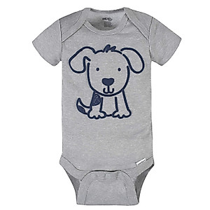 Onesies Brand Baby 3 Onesies 3 Pants Outfit Bundle Mix n Match Newborn to 12M, Blue Dog Stripe, 12 Months
