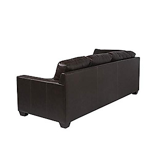 Nice Link Home Furnishings Lauren Leather Two Piece Dark Brown Colored Sectional
