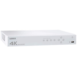 Lorex LHV51082TW 4K Ultra High Definition 8 Channel, 2TB Hard Drive Digital Video Surveillance Recorder (DVR), White,(M.Refurbished)