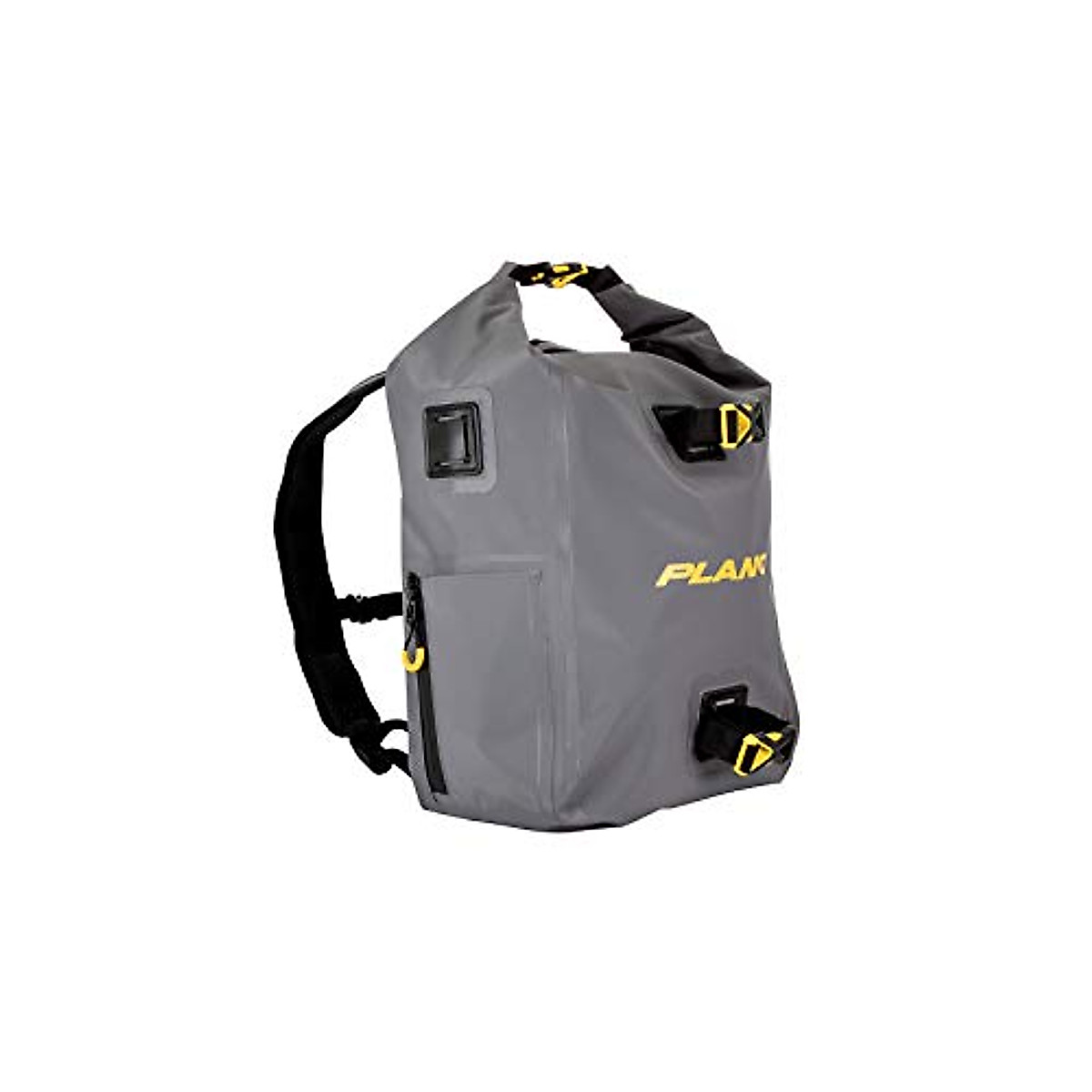 Plano Z-Series Roll-Top Waterproof Fishing Tackle Backpack, Gray Fabric, Includes 2 Clear 3700 Stowaway Utility Boxes, Fishing Backpack with Tackle Boxes